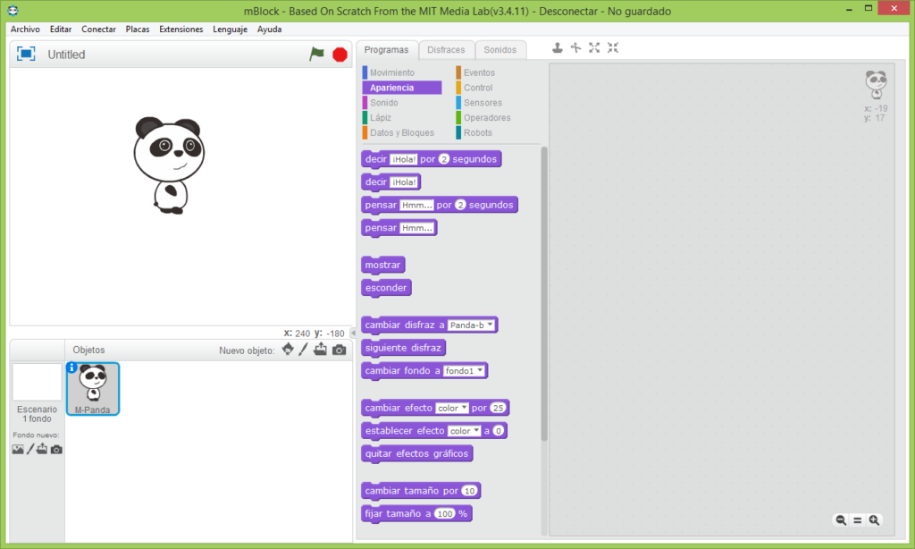 PRIMEROS PASOS CON mBLOCK – I (makeblock education) – Revista